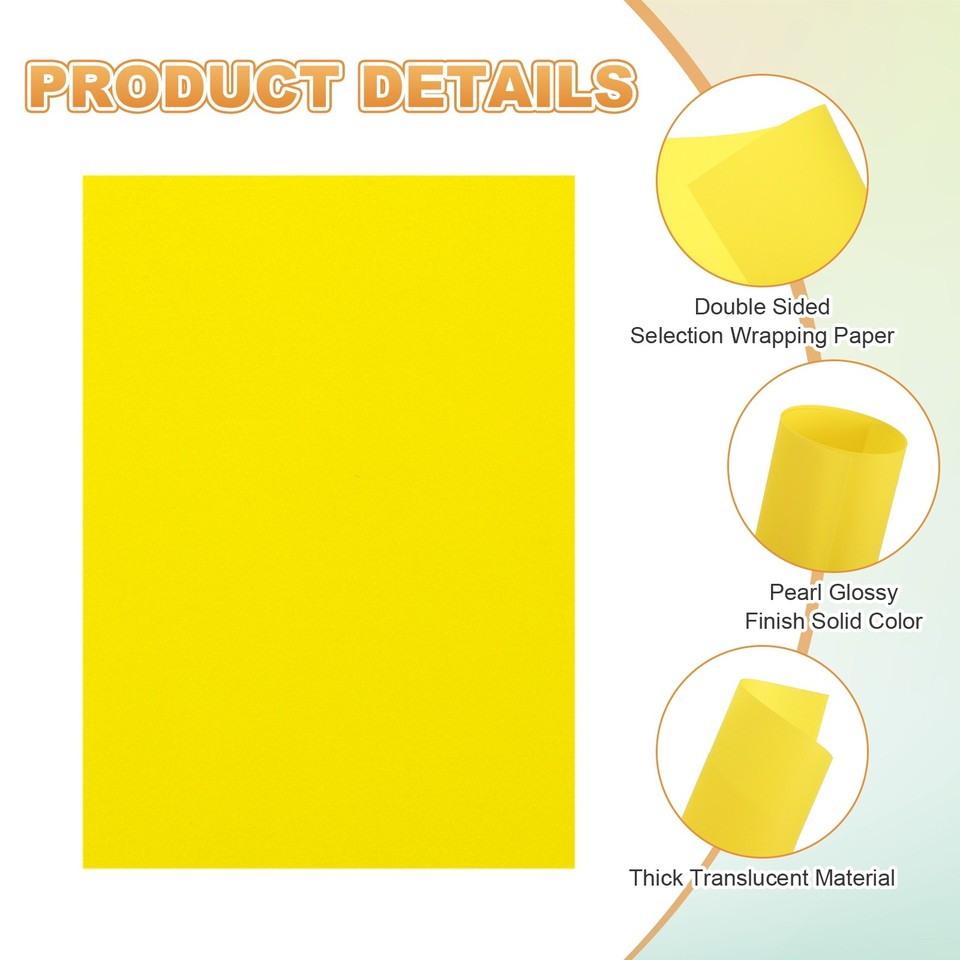 Colored Vellum Paper, 50 Sheet Yellow 5.9" x 8.3" Printable Vellum ...