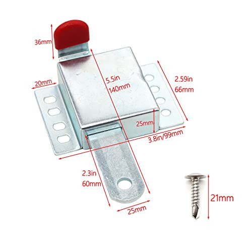 Heavy Duty Inside Deadlock, Galvanized Steel Garage Door Slide Lock for ...