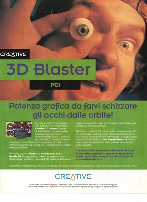 Creative 3D BLASTER PCI Scheda grafica 1998 Advertising Italian poster ...
