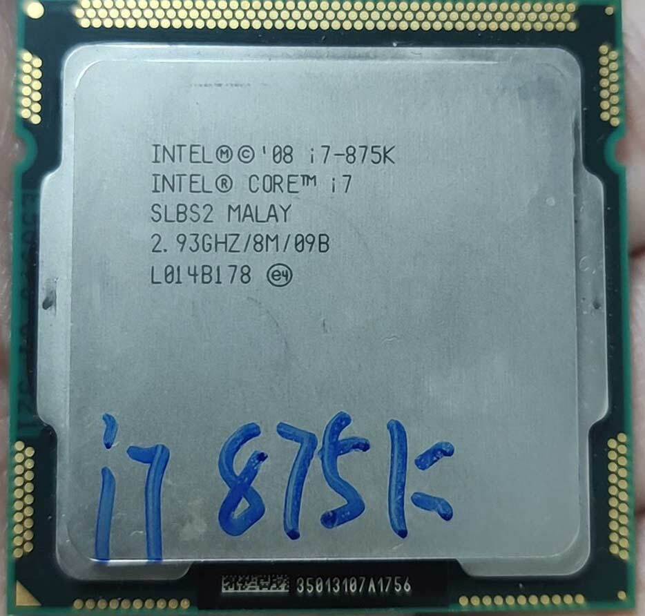 Intel Core i7-875K SLBS2 quad-core 2.5GT/s 8MB 2.93GHz LGA1156 CPU ...