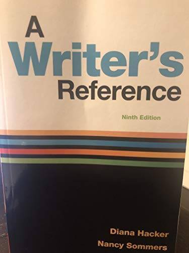 A Writers Reference - Paperback By Diana Hacker - VERY GOOD 1319173950 ...