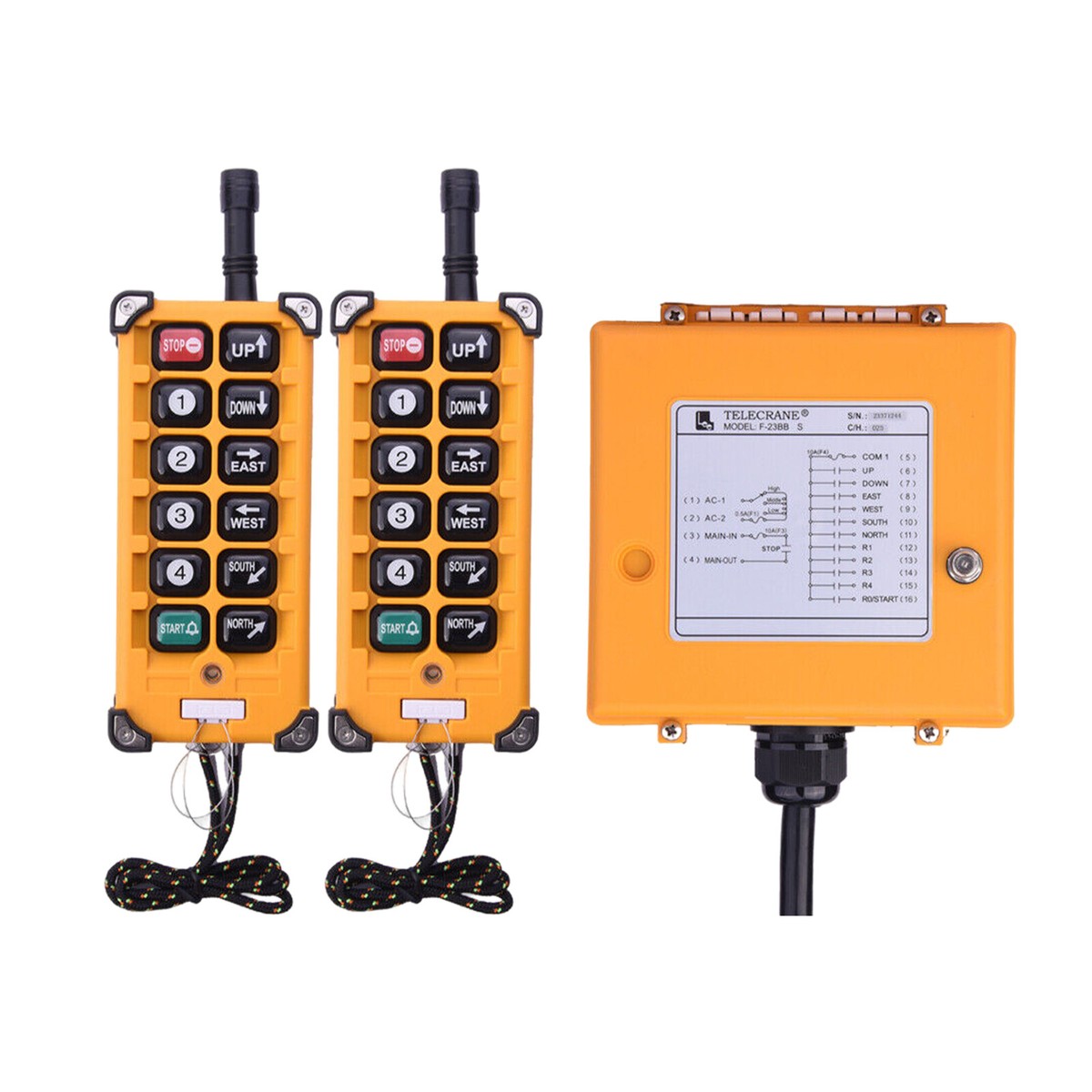 Hoist Crane Remote F21-E1B Industrial Remote Control - 8 Button 380V ...