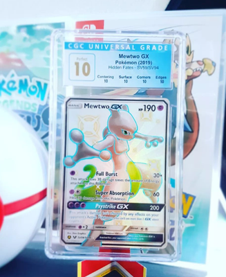 Mewtwo Gx Shiny SV59/SV94 CGC Perfect 10 2019 Pokémon S & M Hidden ...