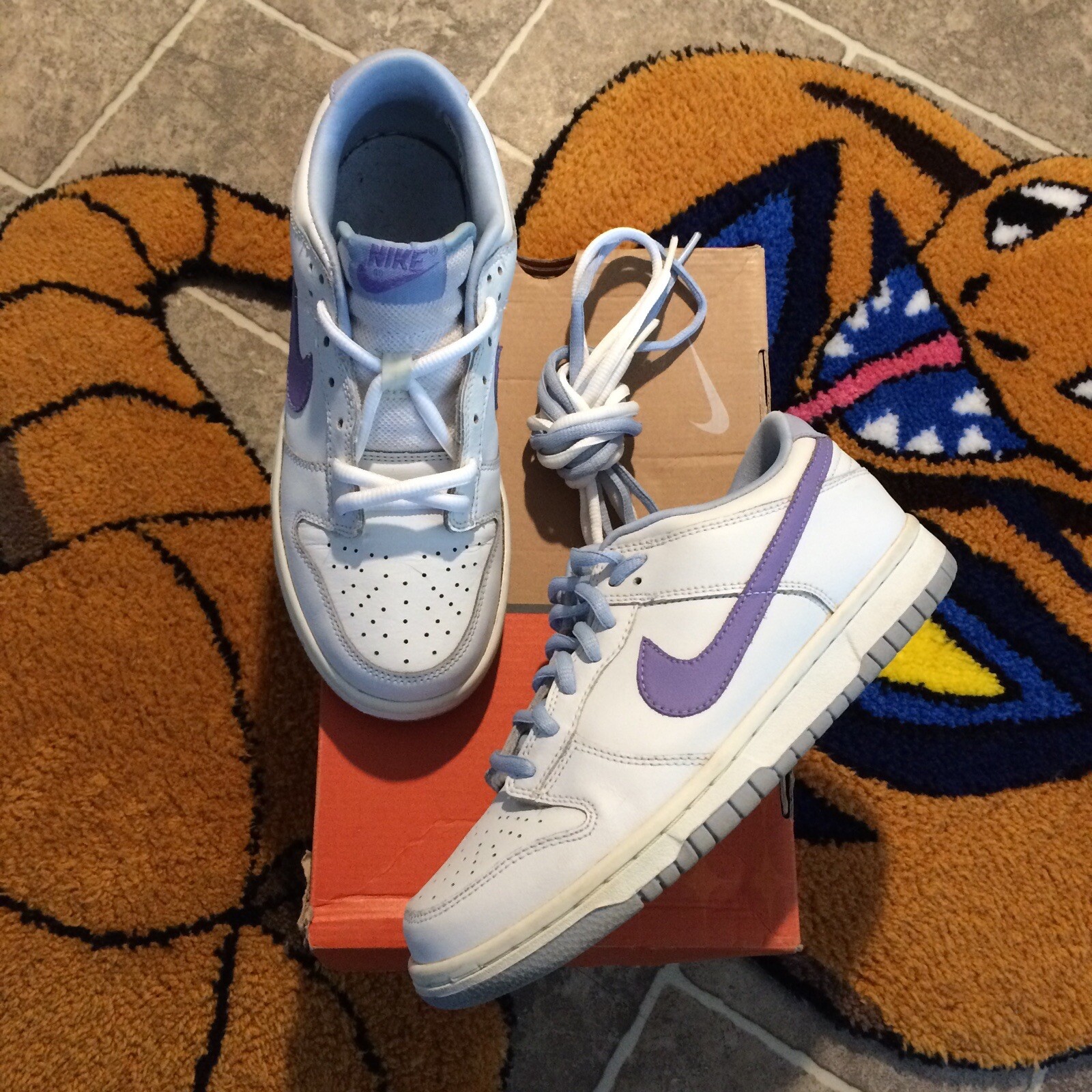 2006 Nike Dunk Low Grape Cooler Purple White Size 5Y … - Gem