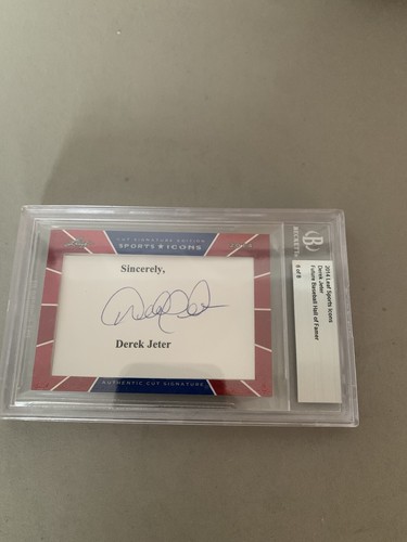 Derek Jeter Signed 2014 Leaf Sports Icons 6/8 | eBay