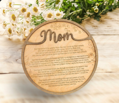 wooden mom plaque | eBay
