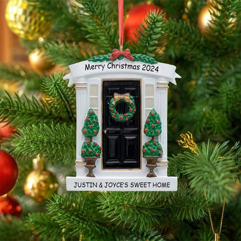 Personalized First Christmas in New Home Ornament 2025 - Black Door ...