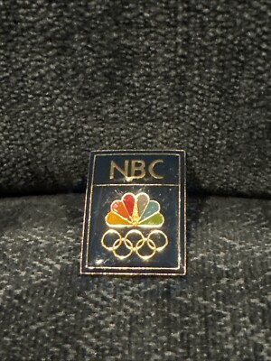 NBC Peacock Olympic Rings event promo lapel pin badge gold tone | eBay
