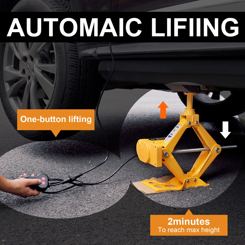 12V Electric Car Jack Floor Jack 3 Ton Electric Scissor Jack Car Repair ...