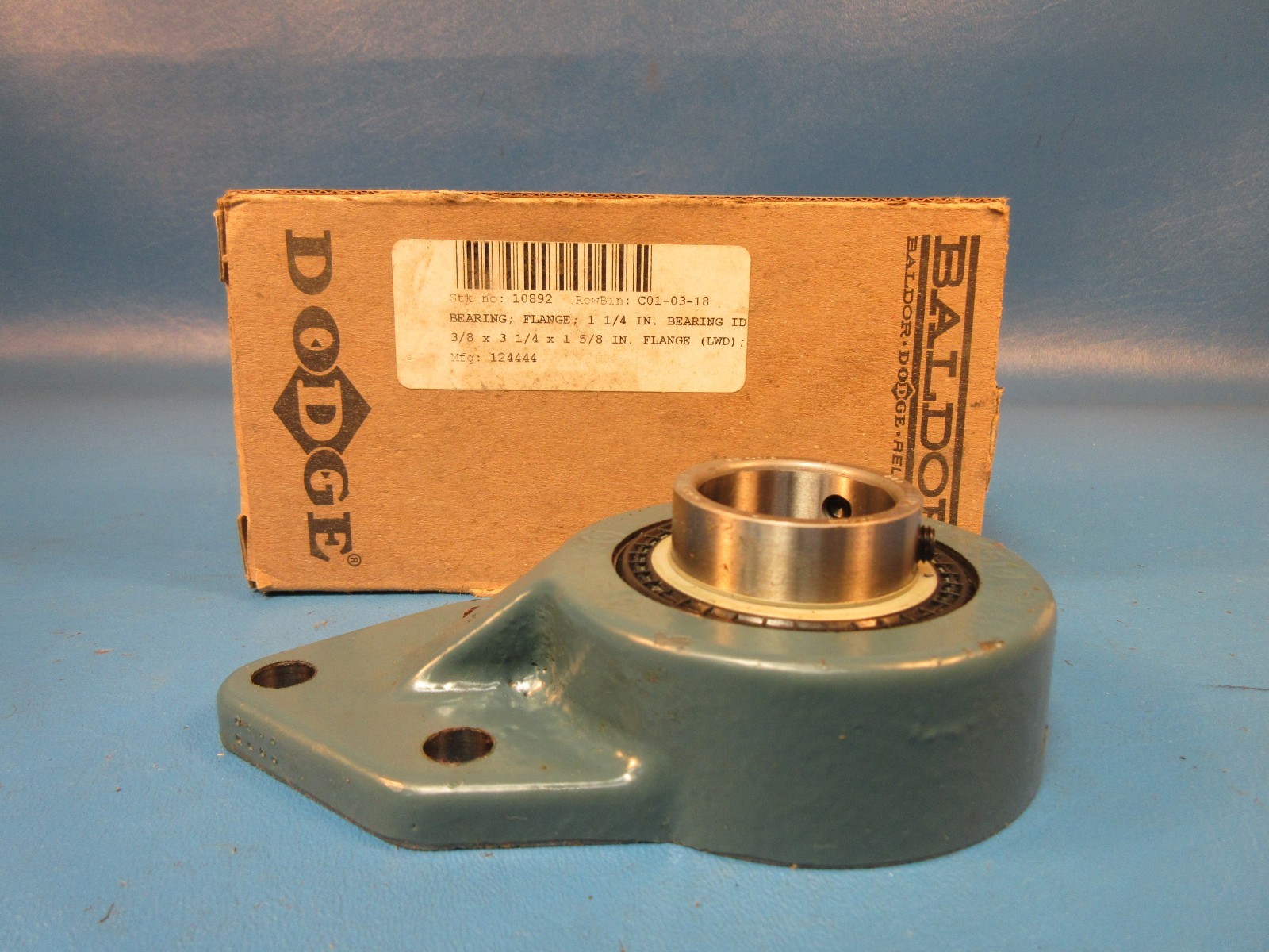 Dodge FBSC104S 3-BOLT FLG 124444, Flange-Mount Ball Bearing Unit, 1-1/4 ...