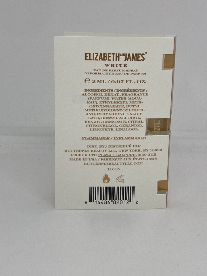 Elizabeth and James Nirvana White 0.07 oz 2 ml EDP Spray Sample Vial ...