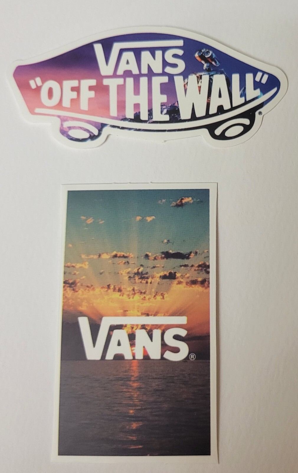 Vans Sticker 2-Pack - Vans Logo w/ Sunset - Vans Off the Wall w/ Wall-E ...