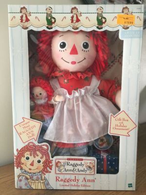 RAGGEDY ANN LIMITED HOLIDAY EDITION DOLL W/MINI ANN & ORNAMENT, MINT ...