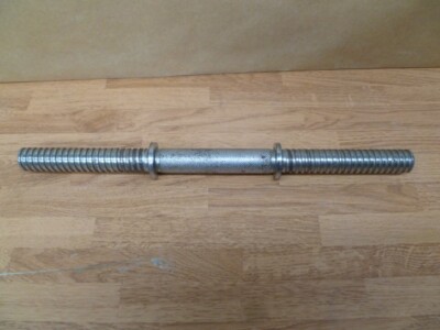 Vintage 16” Chrome Dumbbell Barbell Bar WITHOUT collars for Weight ...
