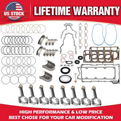 LS&LS9 Gaskets Kit+Bearings+Piston Rings+Connecting Rods for LS1/LS6 ...
