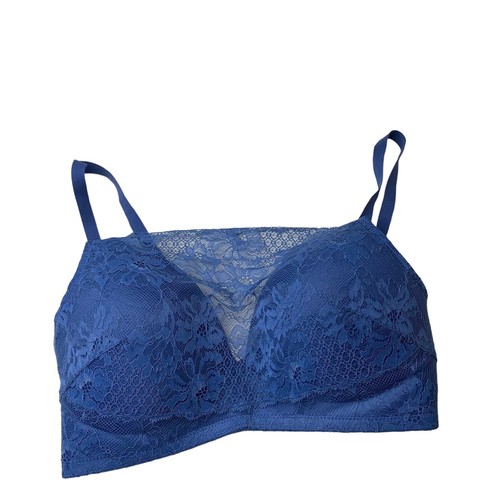 Modern Movement Wire-Free Cami Bra. Size 32DD Blue Lace | eBay