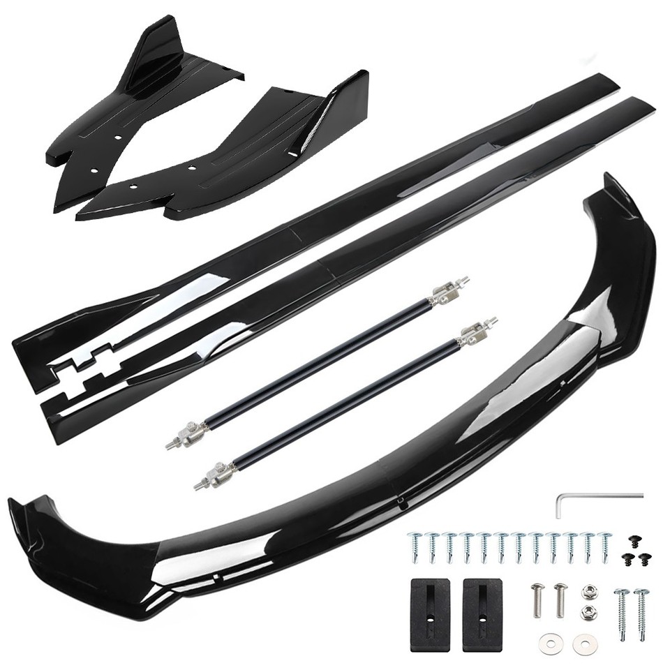 For Audi A4 A5 A6 A7 B7 B8 Front Bumper Lip Body Kit Spoiler Side Skirt ...