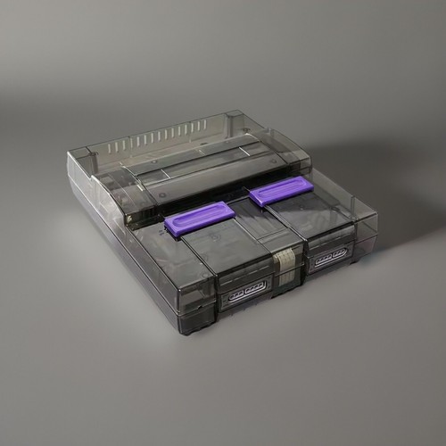 Super Nintendo Replacement translucent Black Shell + Parts SNES Region ...
