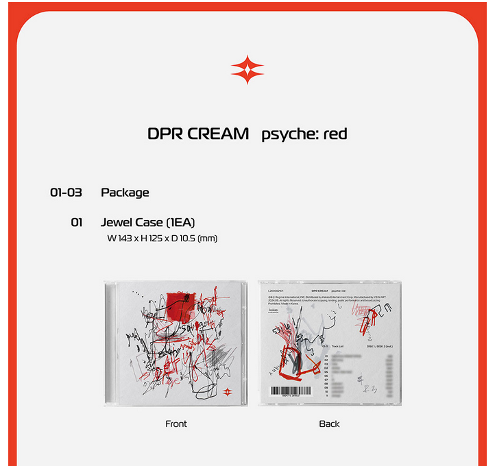 DPR CREAM [psyche : red] Album Brand New Sealed | eBay