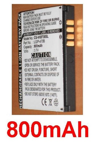 Battery 800mAh Type LGIP-470B LGIP-970B for LG VX8700. VX8700 Shine ...