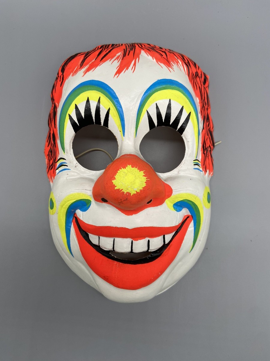 Collectible Vintage 1960s Ben Cooper Clown Halloween Childs Mask