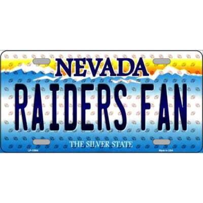 Raiders Fan Nevada Novelty Metal License Plate Tag LP-13584 | eBay