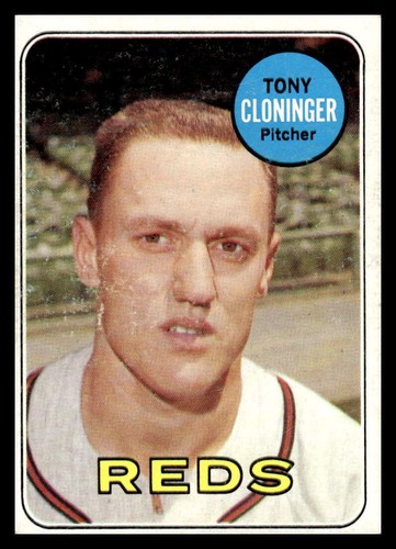 1969 Topps Tony Cloninger #492 Cincinnati Reds Baseball Card | eBay
