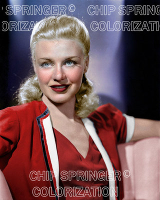 GINGER ROGERS wearing a Red Dress | Beautiful 8x10 COLOR Photo by CHIP ...