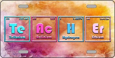 Teacher Periodic Table Novelty Metal License Plate Tag LP12190 | eBay