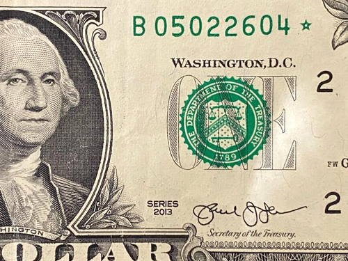 $1 2013 b series star notes duplicate (05022604) Nice note! | eBay