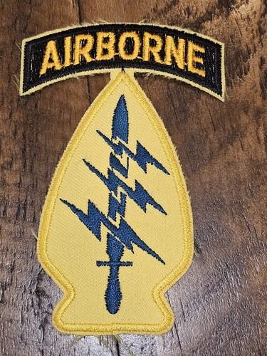 1970s 80s US Army Vietnam Cold War Yellow Special Forces Tab Patch L@@K ...
