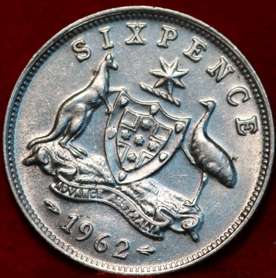 Uncirculated 1962 Australia 6 Pence Silver Foreign Coin | eBay