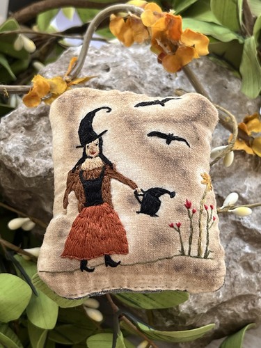 Primitive Witch tiny Hand Stitched Pillow Filler | eBay