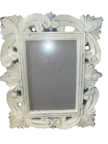 White Distressed Shabby Country Wooden Picture Frame Fits 4x6 | eBay