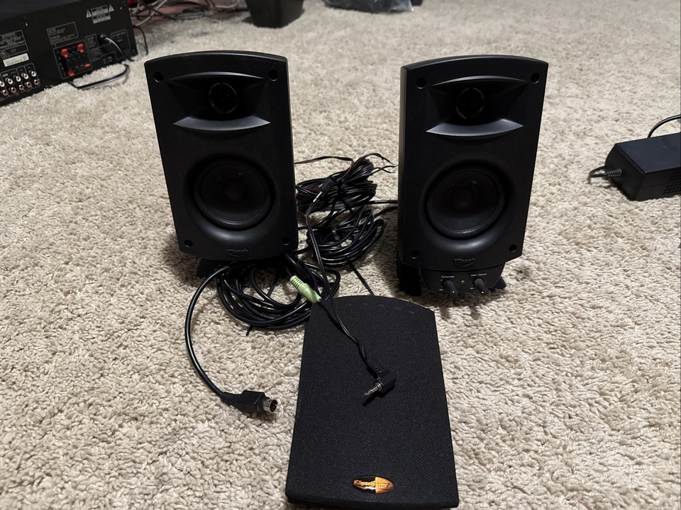Klipsch ProMedia 2.1 THX Certified Speakers & Volume Control Pod- Fast ...