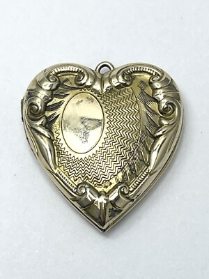 Vintage Gold Filled Heart Locket Charm | eBay