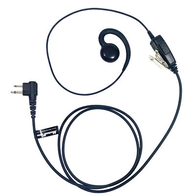 C-Style Ear Loop Headset PTT Mic for MOTOROLA 2-Pin Radio w/ Reinforced ...