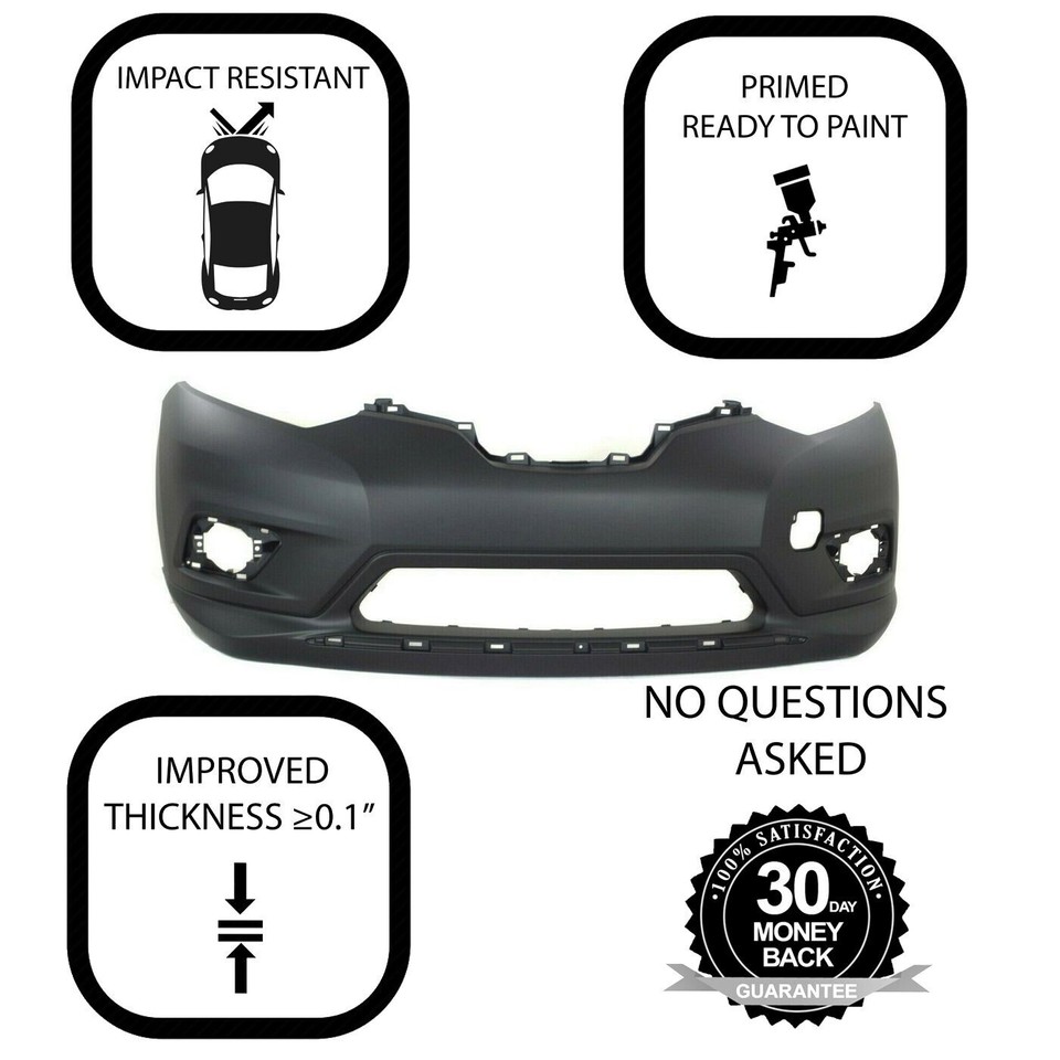 Front Bumper Cover for 2014-2016 Nissan Rogue S SL SV Sense NI1000293 ...