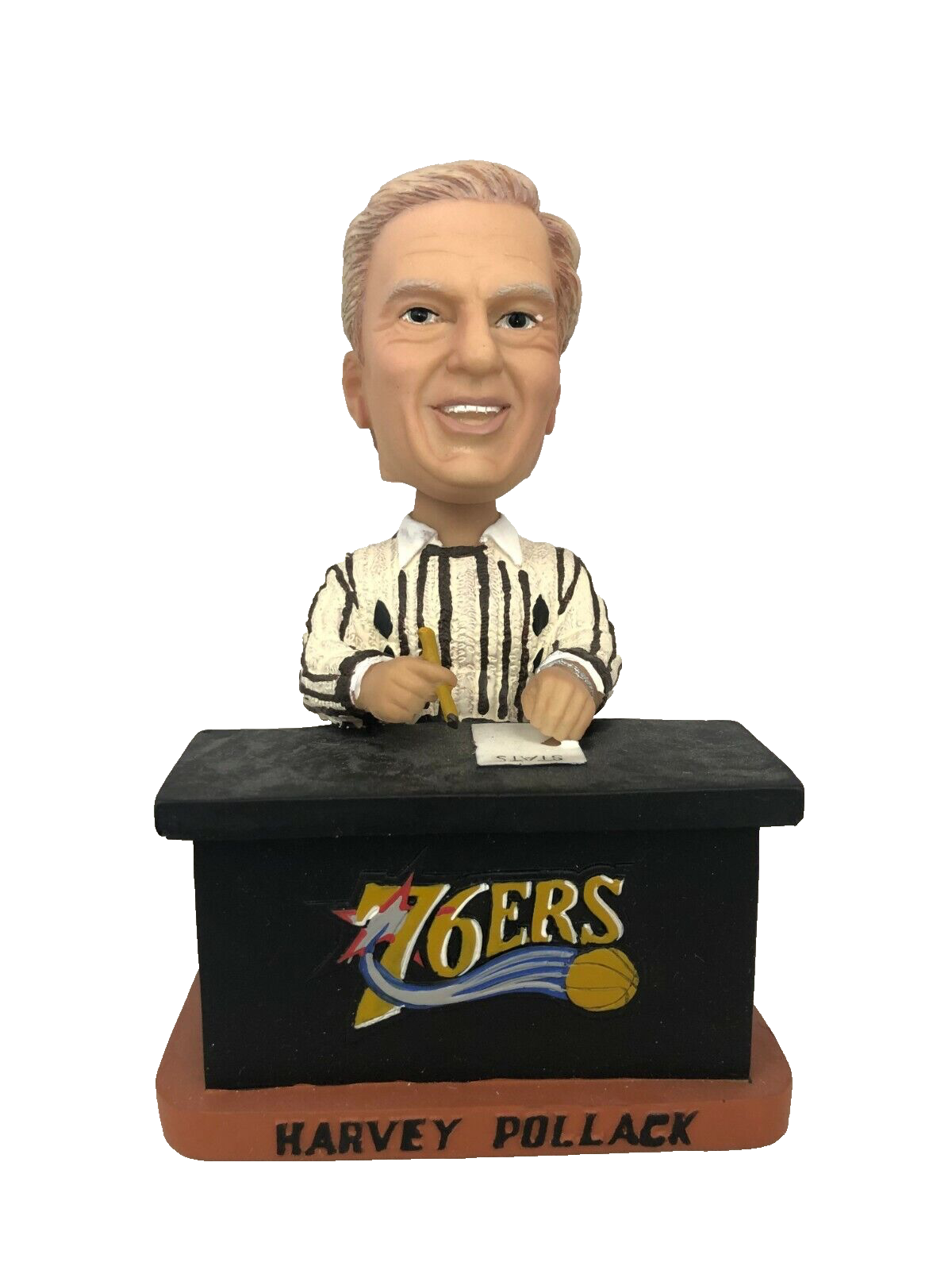 HARVEY POLLACK PHILADELPHIA SIXERS 76ERS VINTAGE 2004 STAT BOBBLEHEAD ...