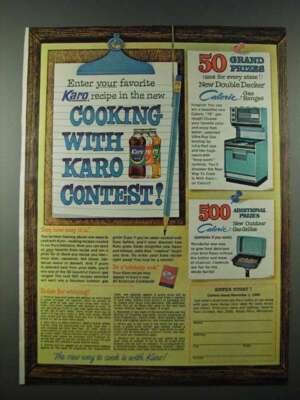 1965 Karo Syrup Ad - Cooking with Karo Contest | eBay