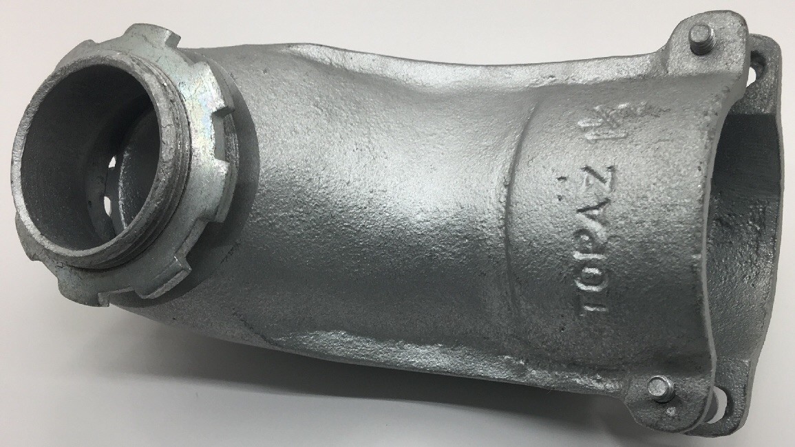 105M TOPAZ 1-1/2-INCH MALLEABLE IRON 90-DEGREE BX-FLEX CONNECTOR for ...