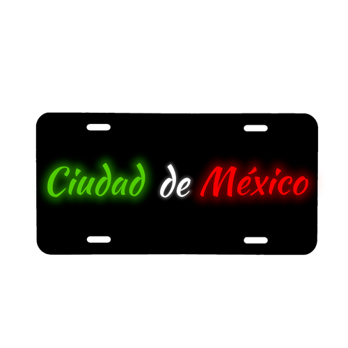 Ciudad De Mexico DF Aluminum License Plate 6" x 12" Reflective Letters ...