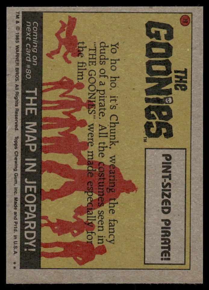 The Goonies 1985 Topps Movie Card #79 (NM) | eBay