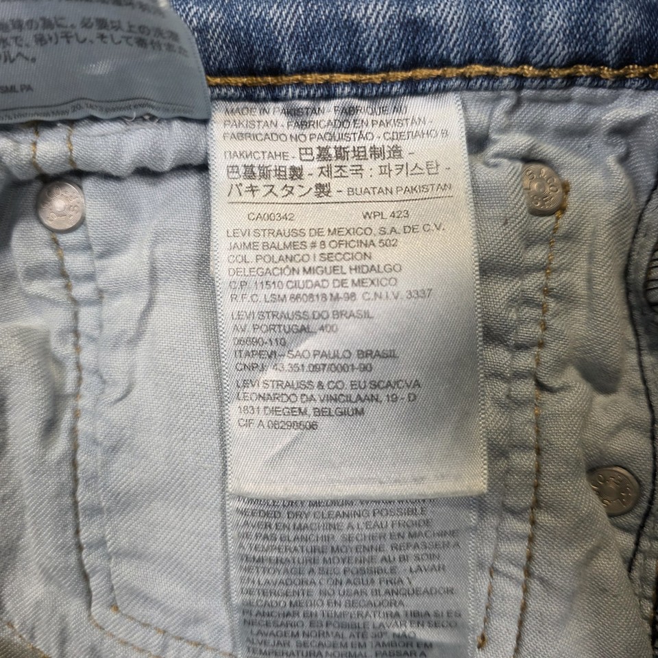 Levis 502 Jeans Mens 32x32 Blue Performance Regular Tapered Light Wash ...