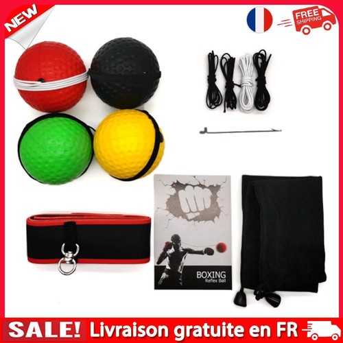 fr Balle réflexe de boxe avec bandeau, équipement d\'entraînement de ...
