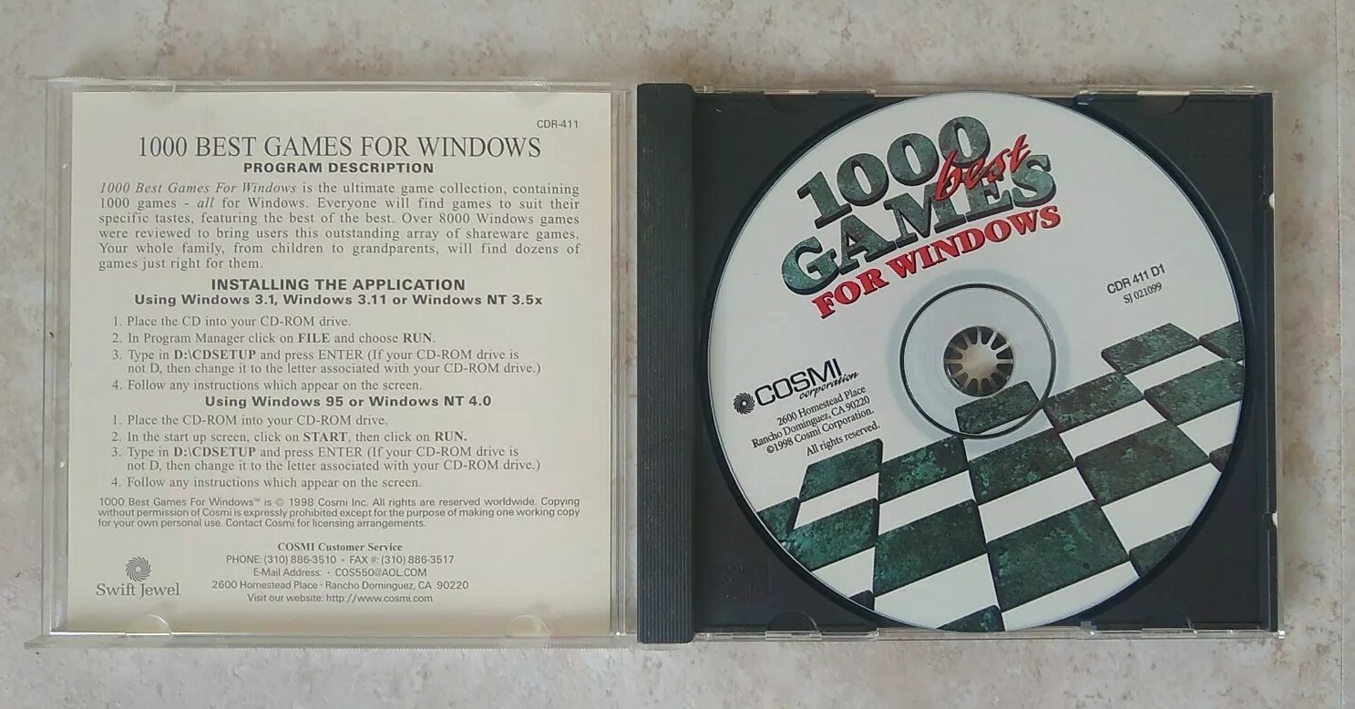 1000 Best Games for Windows - PC - Windows 95 Games Collection ...