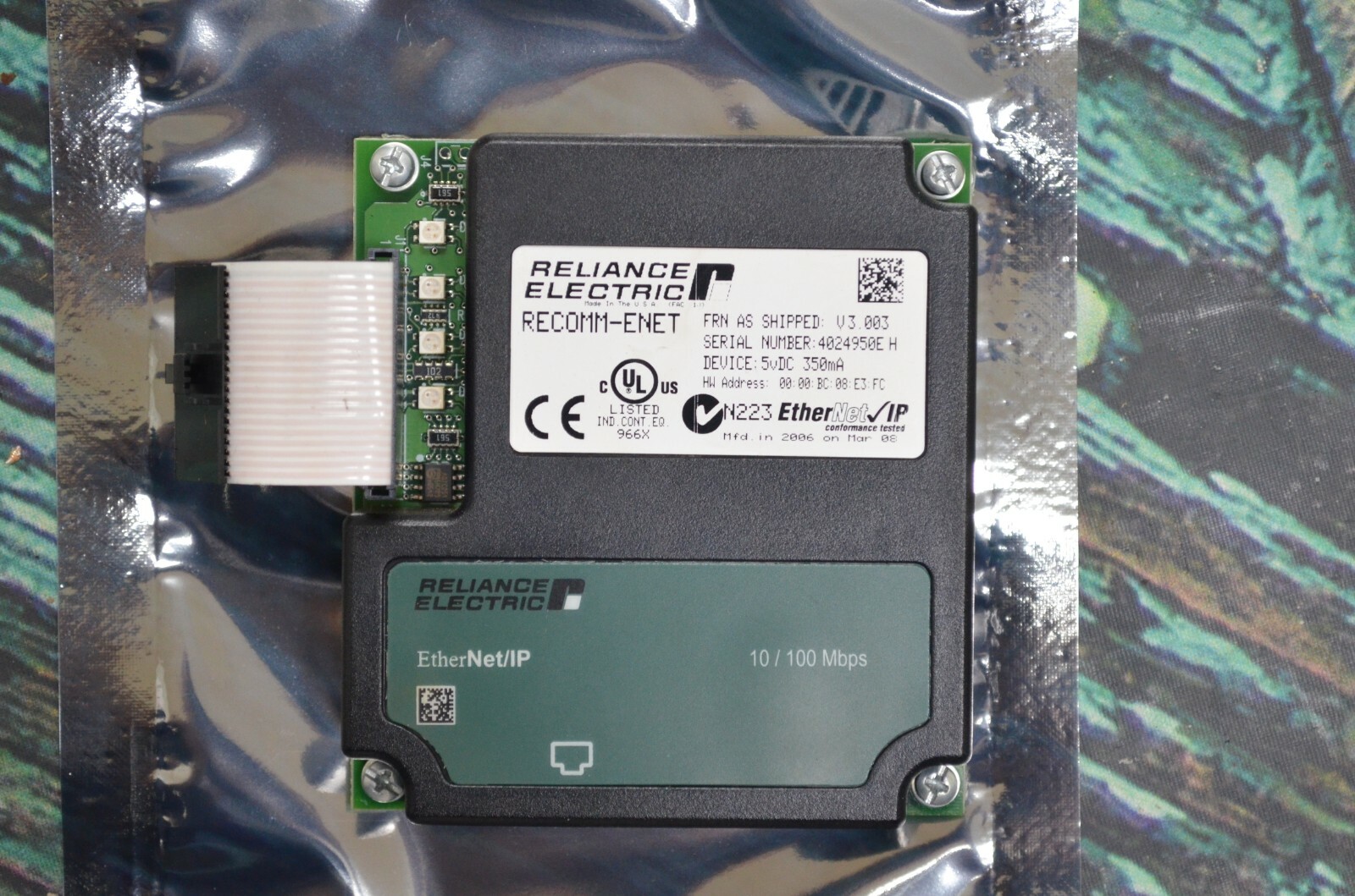 Reliance Electric RECOMM-ENET Ethernet / IP Communications Module ...