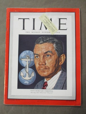 Vintage Time Magazine October 29, 1945 Navy Secretary Forrestal cover ...