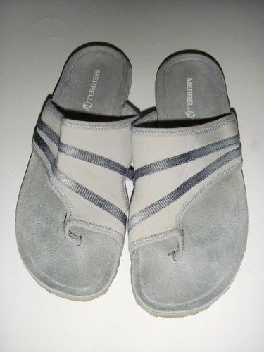Merrell Monument Sandals Women 11 Gray Toe Loop Thong Select Grip Flip ...