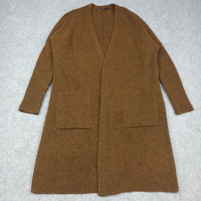 Laurel Women Alpaca Wool Open Cardigan DE 38 UK 12 Long Sweater Relaxed ...